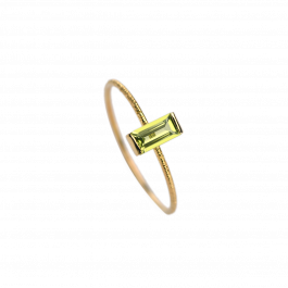 14K Gold Vertical Small Natural Peridot Rectangle Inspire Ring | G.R.A ...