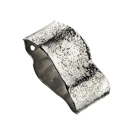 Wavy-border wide Silver Bangle